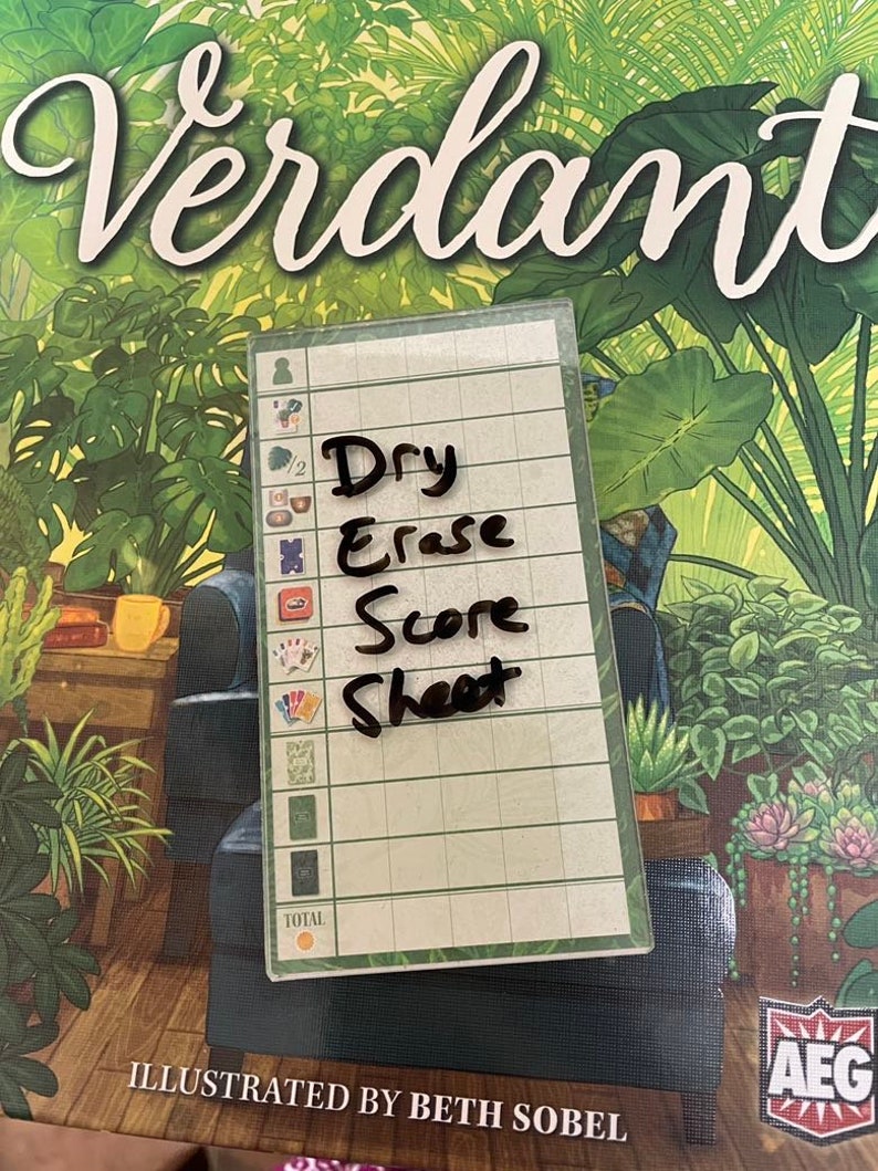 Premium Dry Erase Score Sheet for Verdant Board Game Sturdy - Etsy