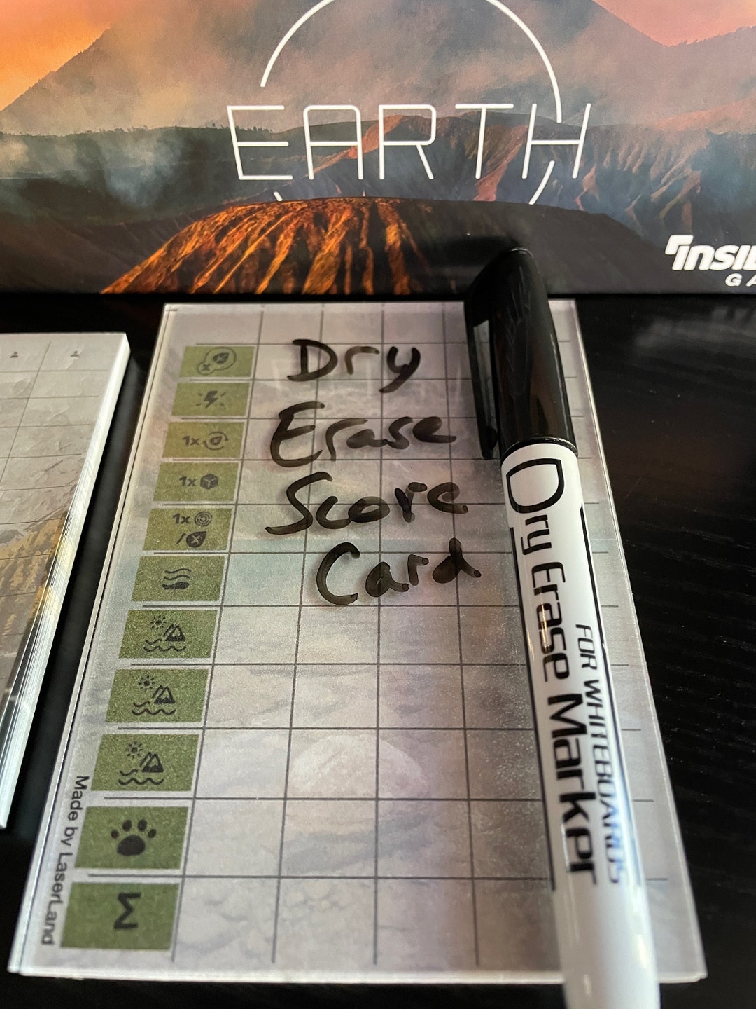 NEW Acrylic Dry Erase Score Sheet for the Earth Board Game Larger Than ...