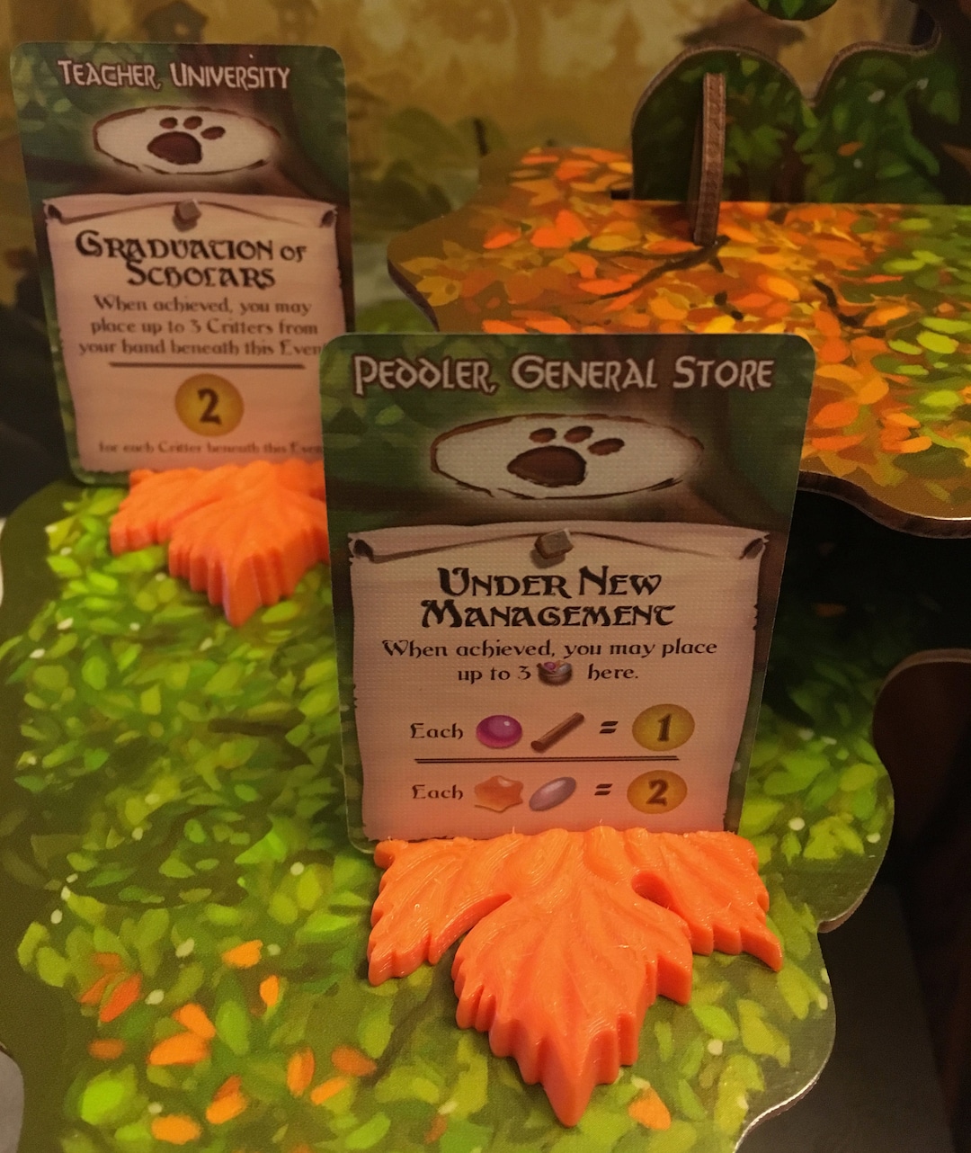 Leaf-shaped Special Event Card Holders for Everdell or Similar Forest ...
