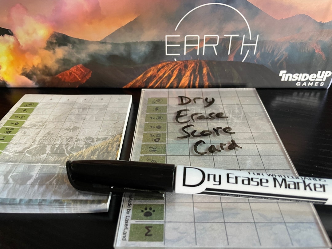 NEW! Acrylic Dry Erase Score Sheet for the Earth Board Game -- Larger ...