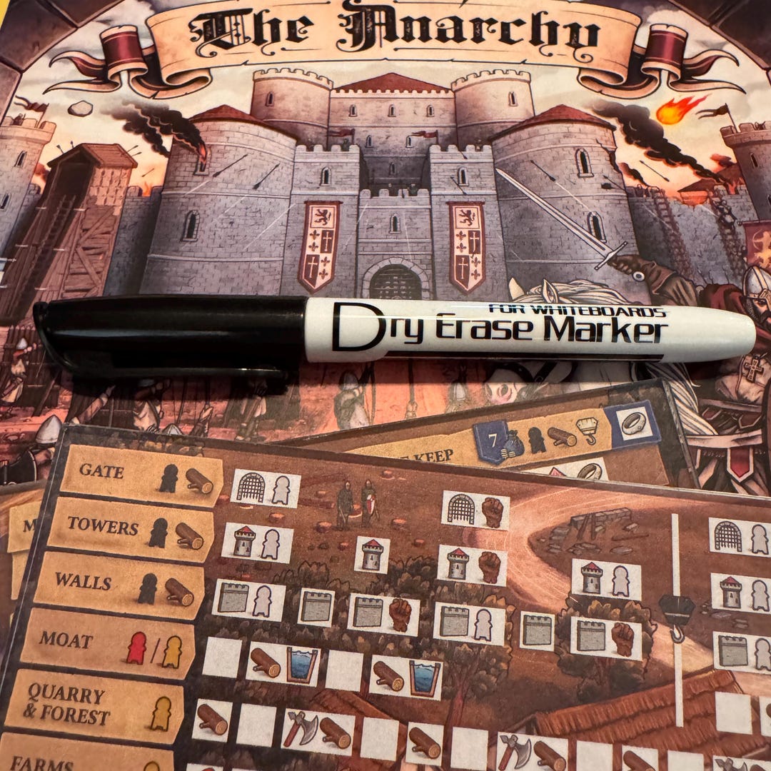 Acrylic Dry Erase Score Sheet Upgrade for "the Anarchy" Board Game - Etsy