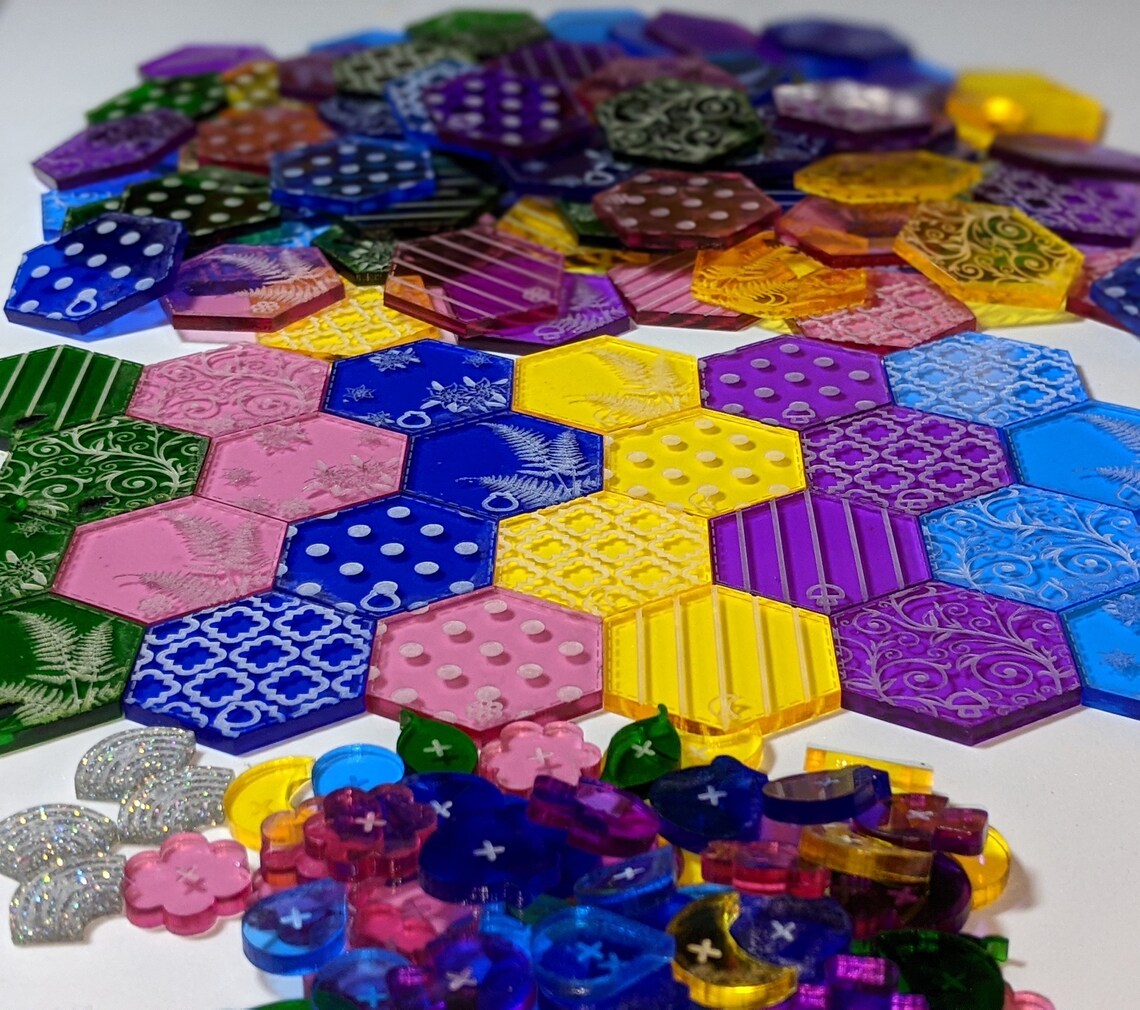 Calico -- Tiles and Buttons Upgrade for the Board Game Calico (160 ...