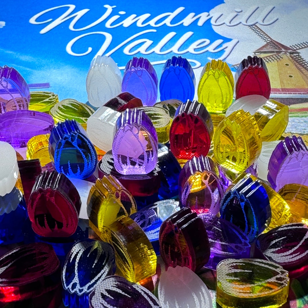 NEW Gorgeous WINDMILL VALLEY Tulip Tokens - Looks Like Stained Glass ...