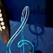 Blue Glass Treble Clef Sculpture / Music School Graduation Gift ...