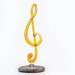 Gold Yellow Glass Treble Clef Statue / Music School Graduation - Etsy