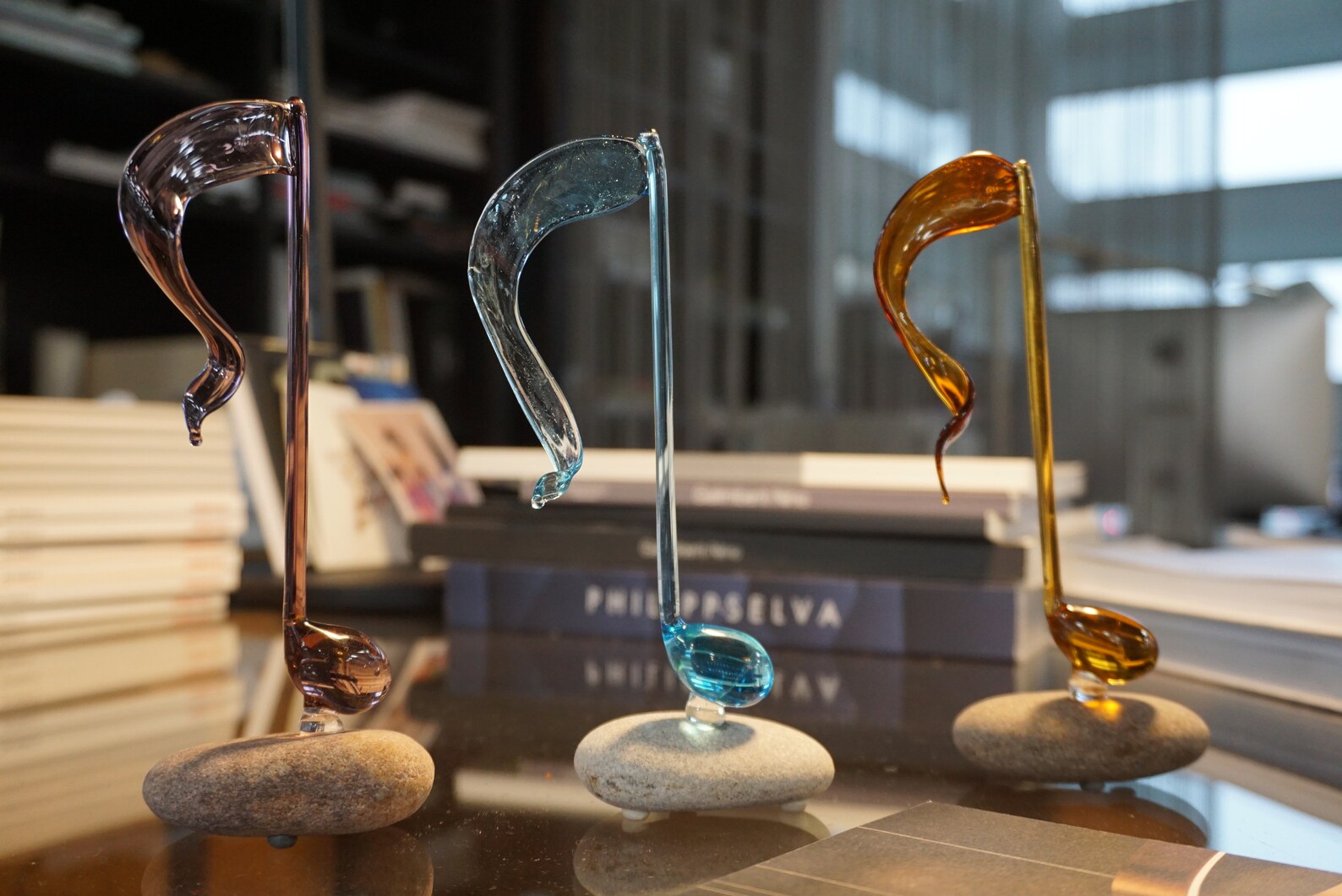 Purple Glass Note Figurine / Music School Graduation Gift / Teacher ...