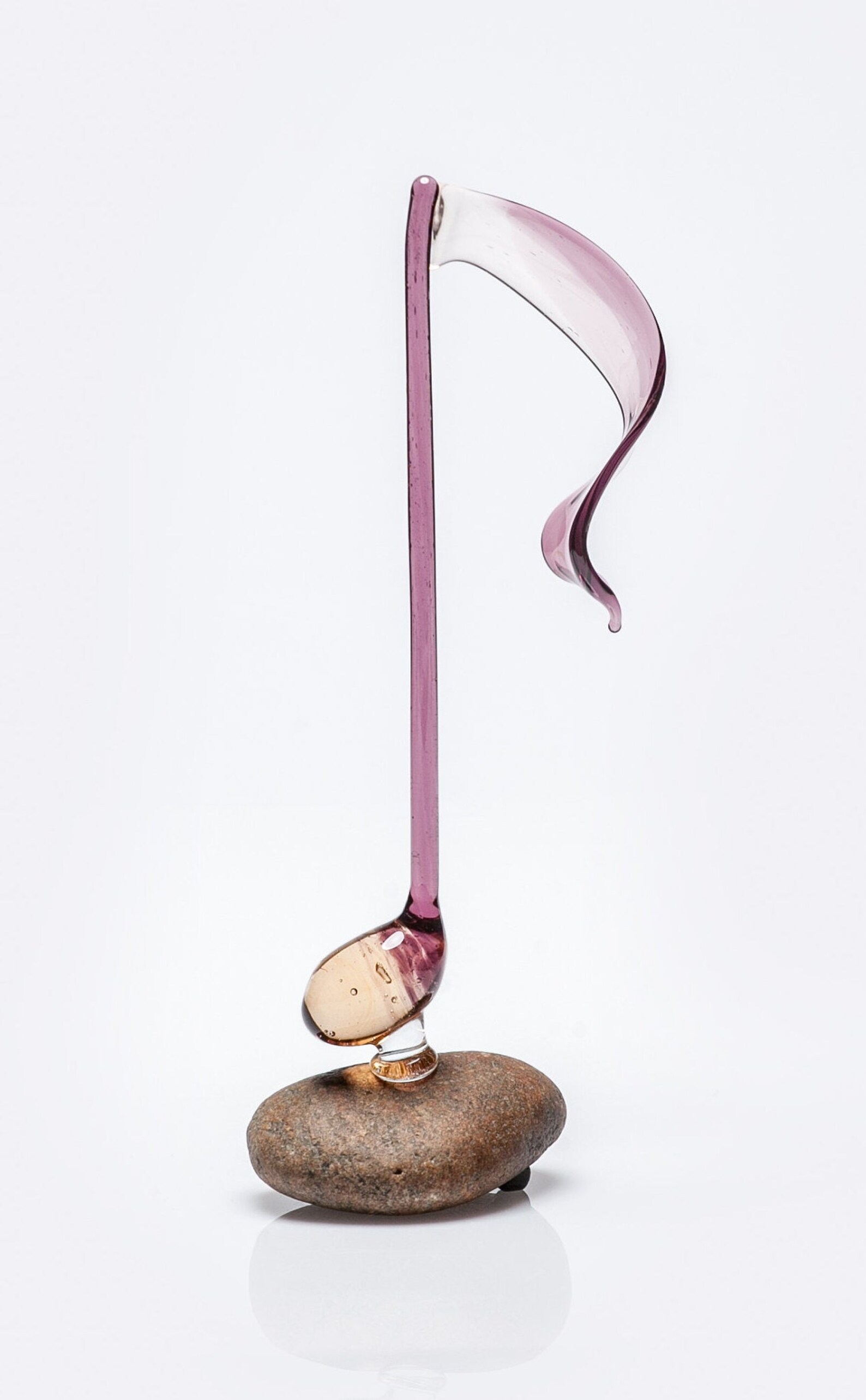 Amber Glass Note Figurine / Collectible Music Symbol Sculpture - Etsy