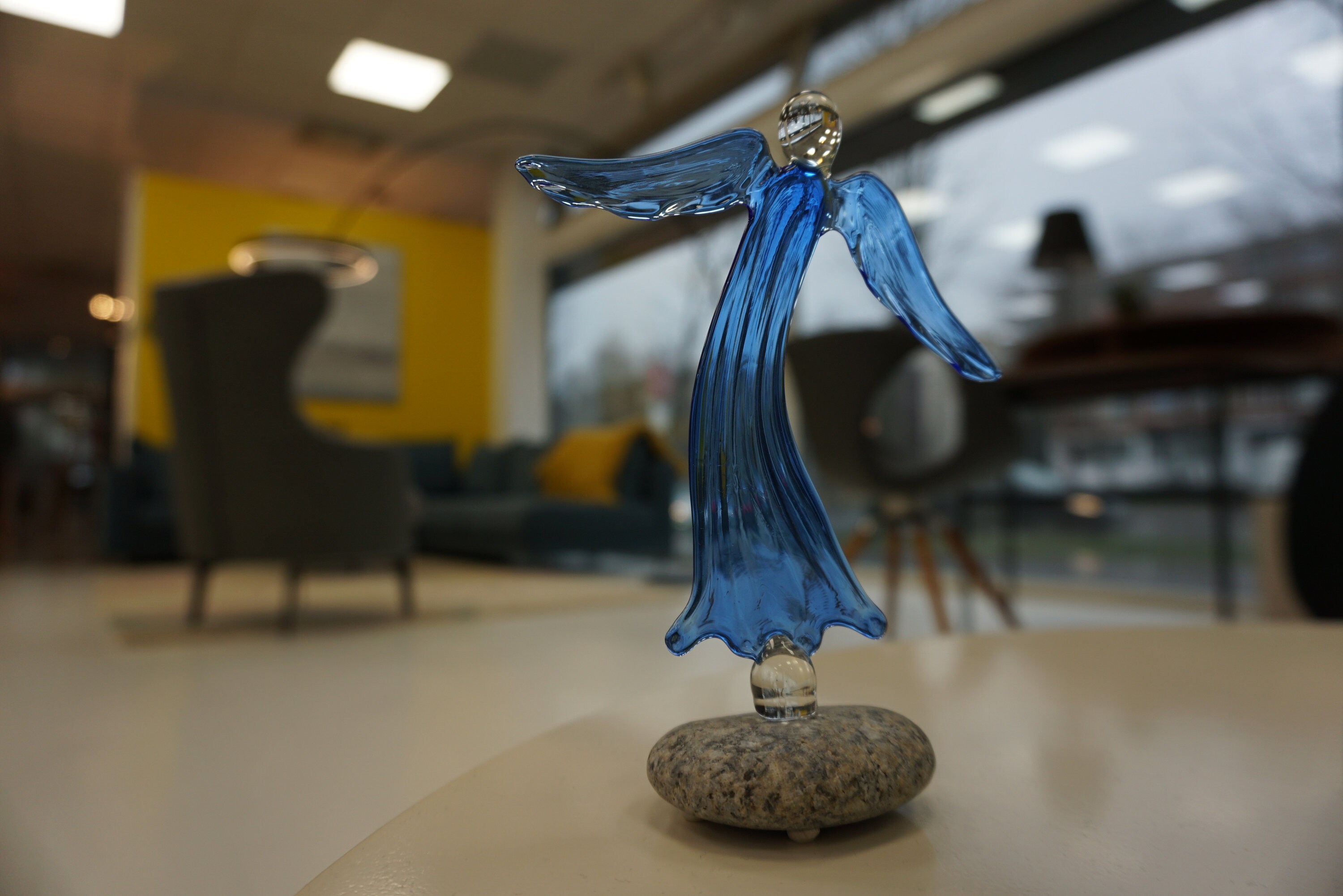 Blaue Glas Engel Figur / Transparente Glaskunst / Engelsflügel - Etsy ...