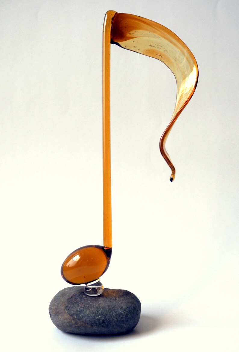 Purple Glass Note Figurine / Music School Graduation Gift / Teacher ...
