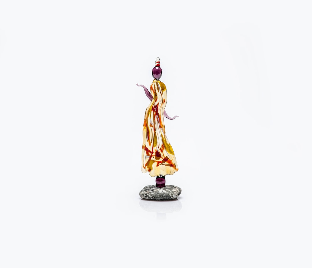 Woman Glass Figurine | Rainbow Glass Lady Statue | Afro Woman Charm ...