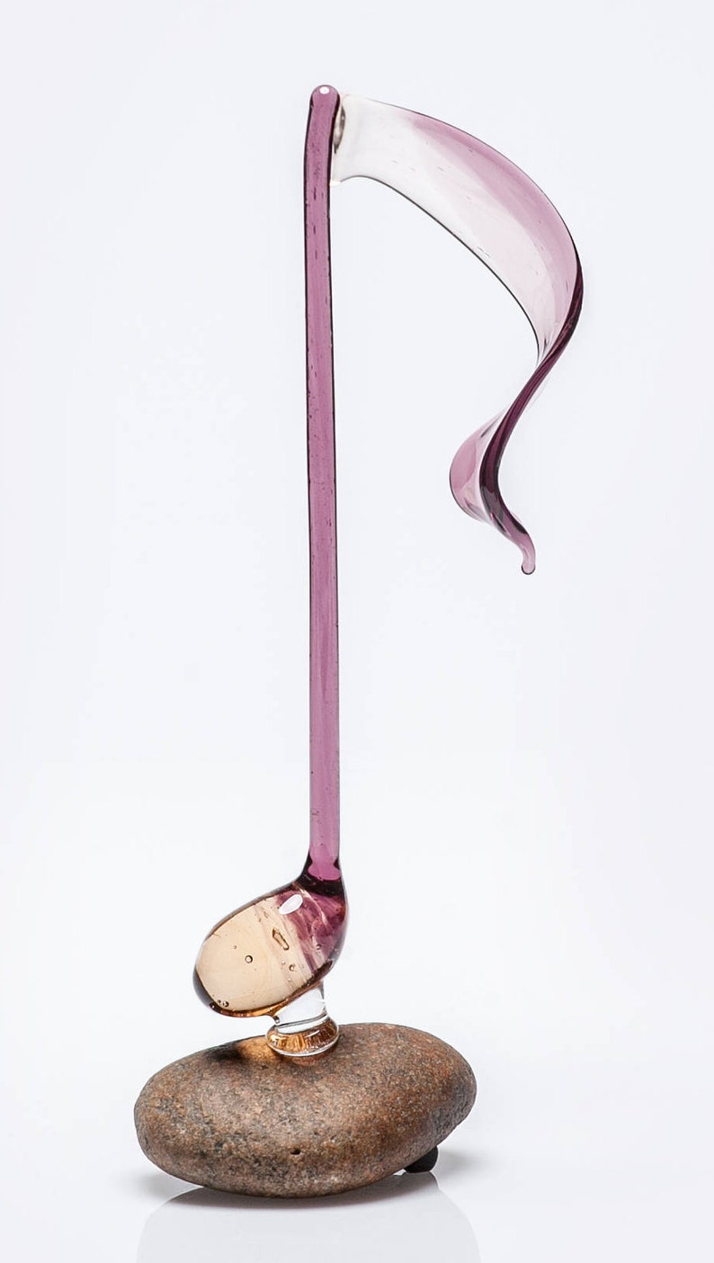 Purple Glass Note Figurine / Music School Graduation Gift / Teacher ...