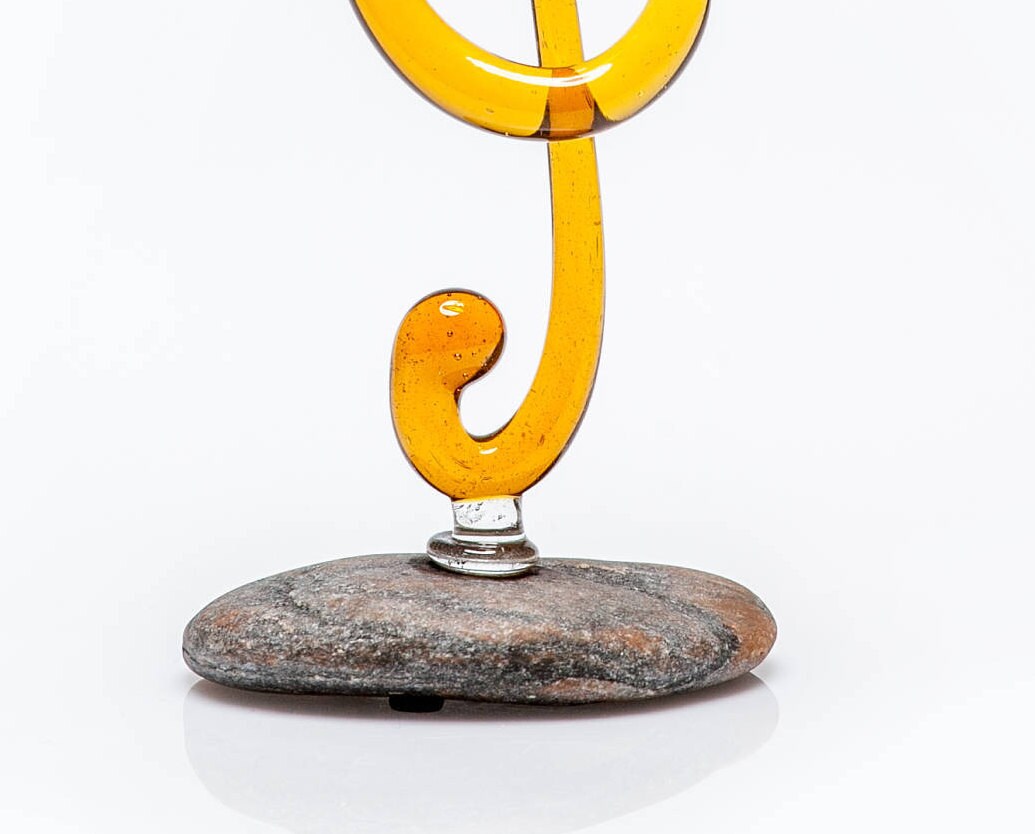 Gold Yellow Glass Treble Clef Statue / Music School Graduation Gift - Etsy