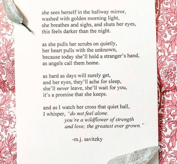 Poem for Healthcare Worker Poem for Nurses Poem for | Etsy