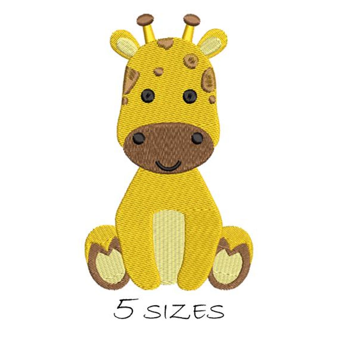 Giraffe Zoo Jungle Machine Embroidery Design Cute Safari Animals ...