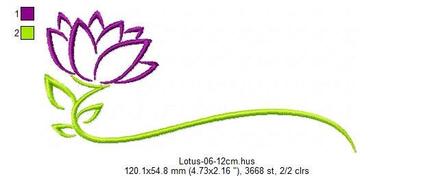 Lotus Machine Embroidery Design Instant Download Floral - Etsy