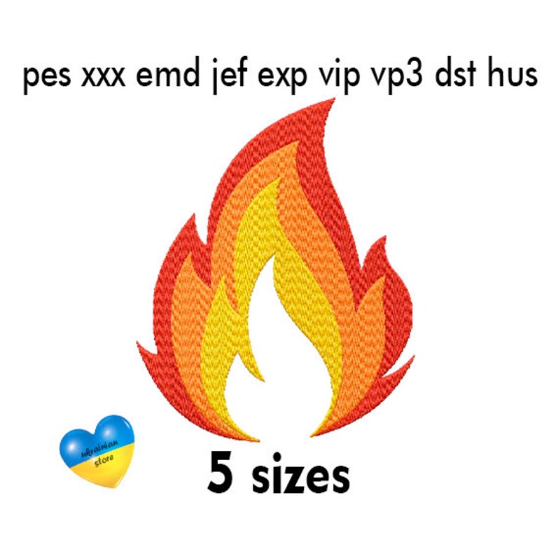 Fire Flame Embroidery Design Fire Flames Bundle Silhouette - Etsy