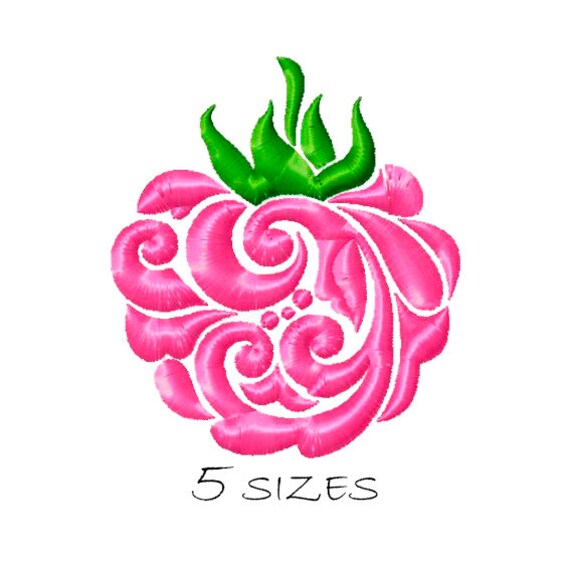 Raspberry Machine Embroidery Design Instant Download Fill | Etsy