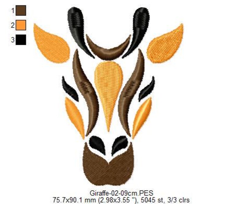 Giraffe Zoo Jungle Machine Embroidery Design Cute Safari Animals ...
