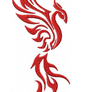 Phoenix Rising, Silhouette, Machine Embroidery Design, Mythological ...