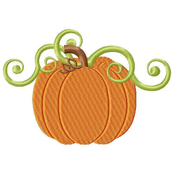 Pumpkin #6 Machine Embroidery Design Halloween Instant Download Fill ...