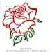 Red Rose Outline, Machine Embroidery Design, 3 Sizes, Instant Download ...