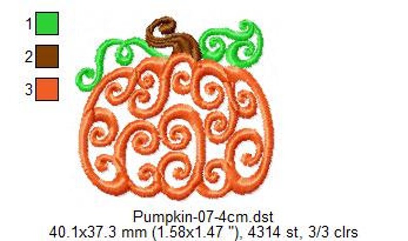 Pumpkin 7 Machine Embroidery Design Halloween Instant - Etsy