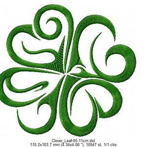 Four Leaf Clover #5, Machine Embroidery Design, Leaf Silhouette ...