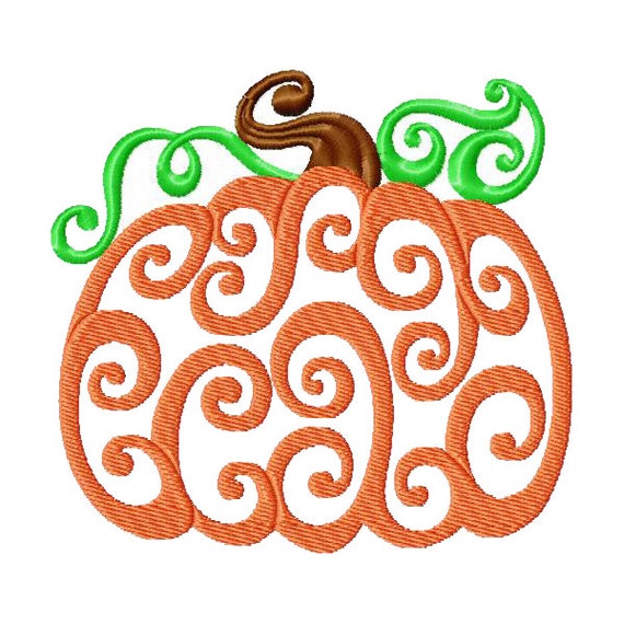 Pumpkin 7 Machine Embroidery Design Halloween Instant - Etsy