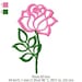 Pink Rose Outline, Machine Embroidery Design, Rose Silhouette,instant ...