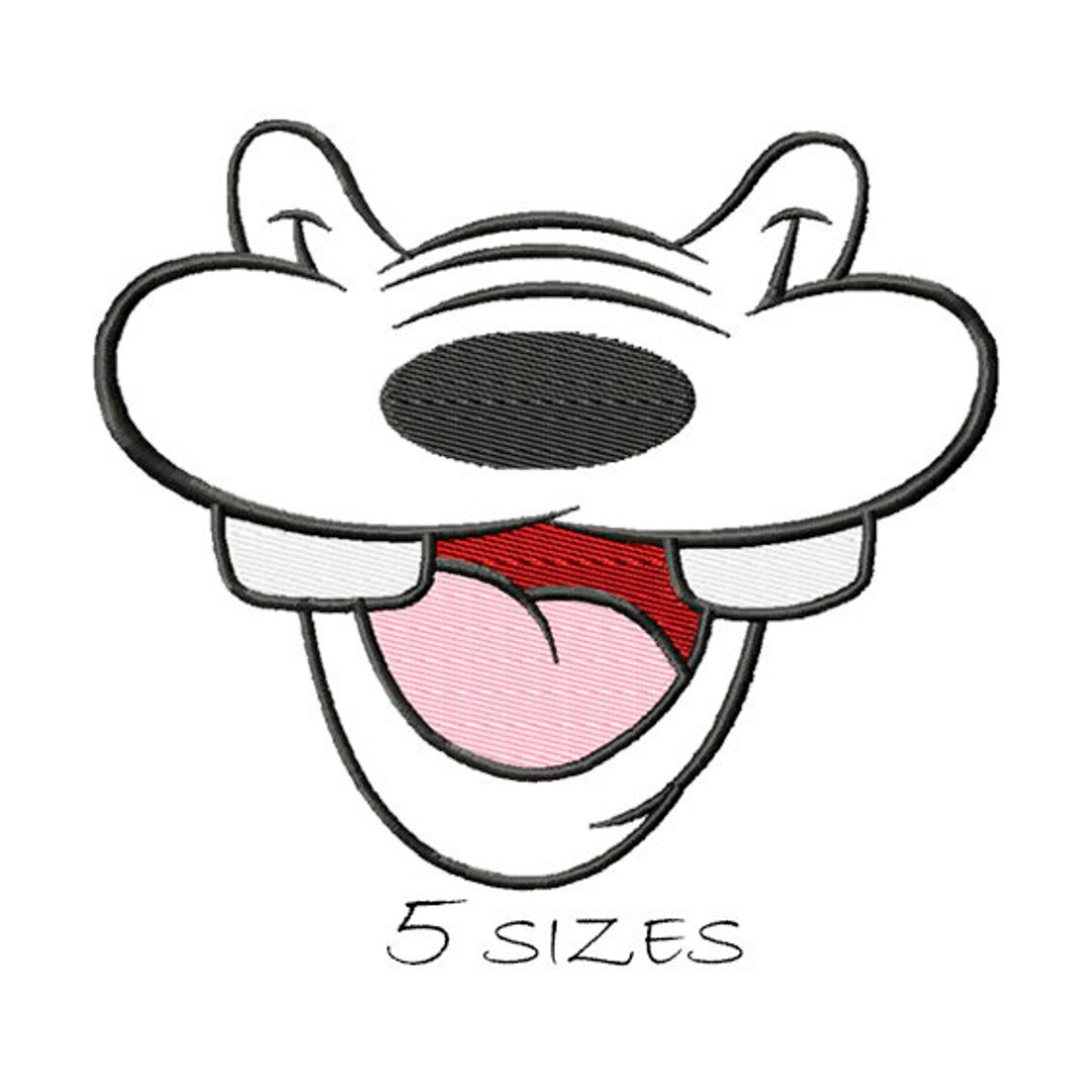 Dog Face #3 Embroidery Design 5 Sizes Embroidering Fill Stitch Machine ...