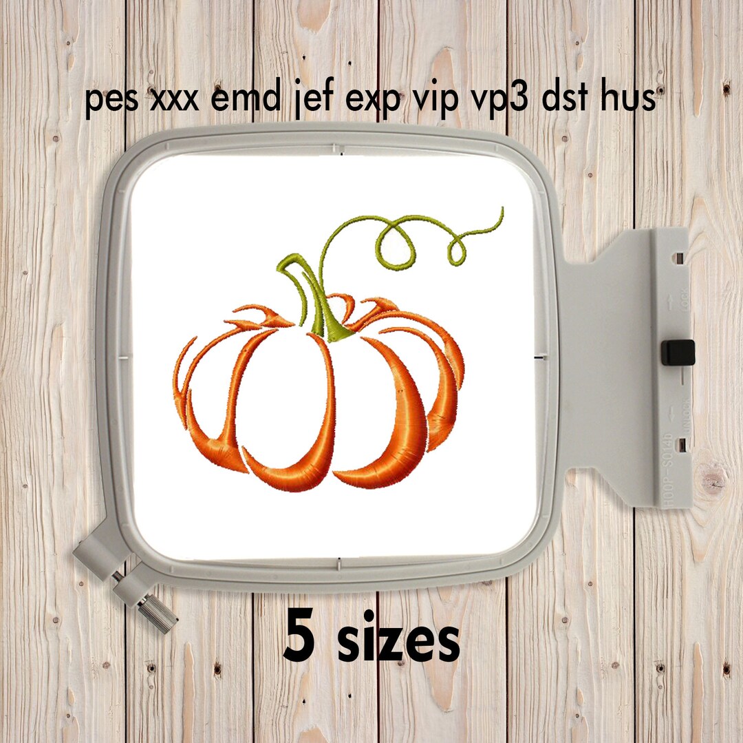 Pumpkin #1 Machine Embroidery Design Halloween Instant Download Fill ...