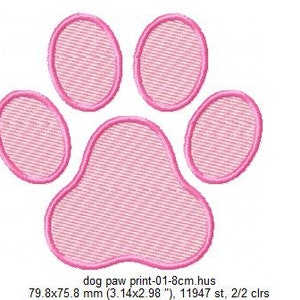 Dog Paw Print Machine Embroidery Design Animals Instant Download Fill ...