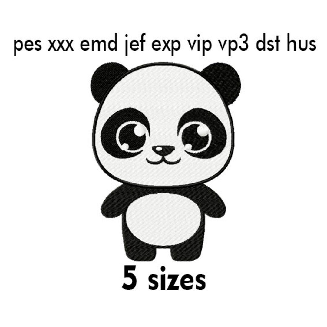 Panda Machine Embroidery Design Cute Forest Animals Instant Download ...