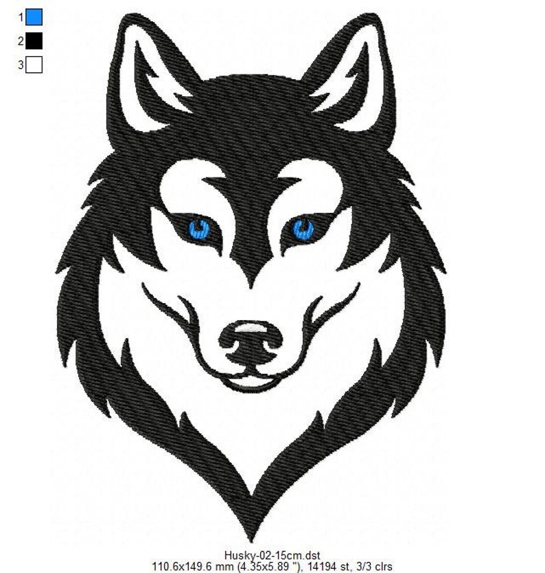 Husky Dog Machine Embroidery Design Animals Instant Download - Etsy