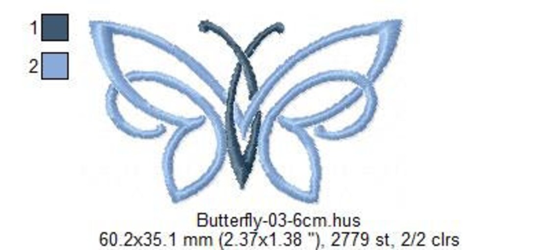 Butterfly 3 Outline Machine Embroidery Design Butterfly - Etsy