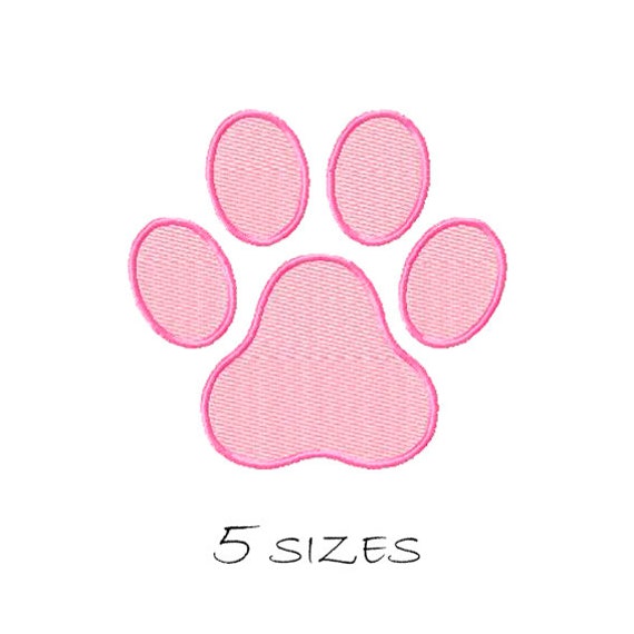 Dog Paw Print Machine Embroidery Design Animals Instant | Etsy