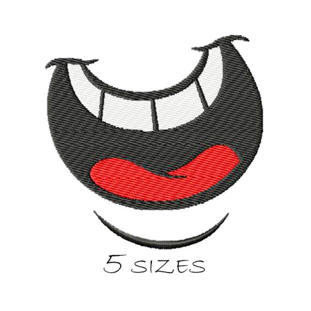 Funny Smile Embroidery Design 5 Sizes Embroidering Fill Stitch Machine ...