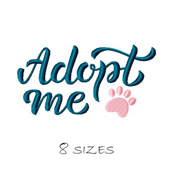 Adopt Me 02 Machine Embroidery Design Cute Animals Instant - Etsy UK
