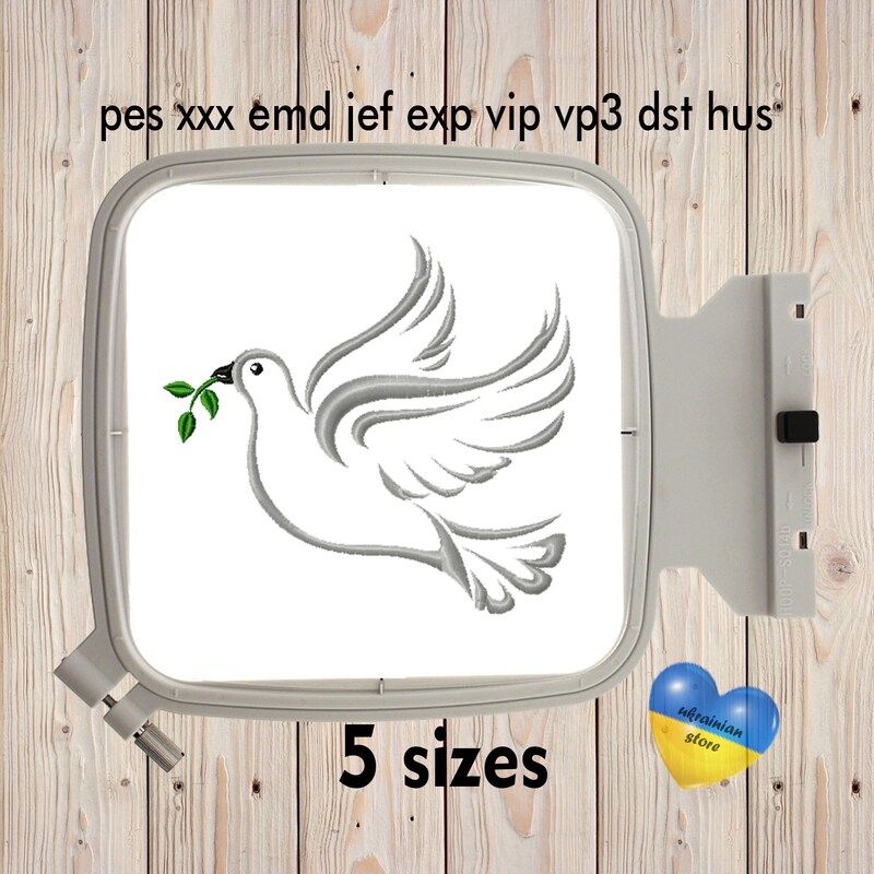 Dove Embroidery Design - Etsy