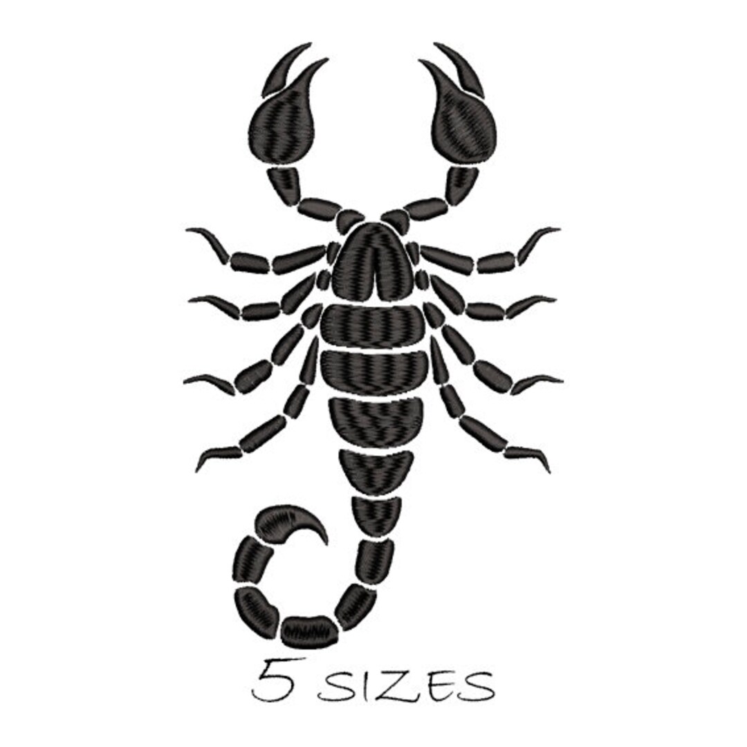 Scorpio Embroidery Design Silhouette Embroidering Machine Embroidery ...