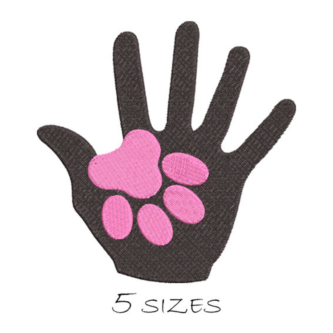 Dog Paw Print Machine Embroidery Design Animals Instant Download Fill ...