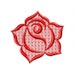 Red Rose Outline, Machine Embroidery Design, 4 Sizes, Instant Download ...