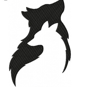Pair of Wolves Machine Embroidery Design Animals Outline Instant ...