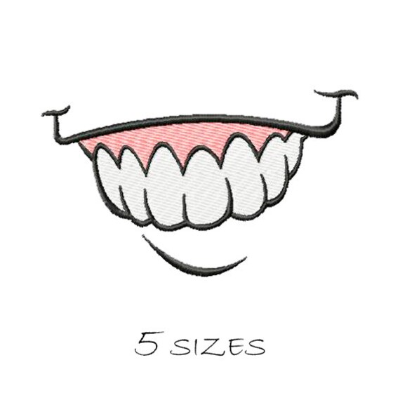 Funny Smile9 Embroidery Design 5 Sizes Embroidering Stitch | Etsy