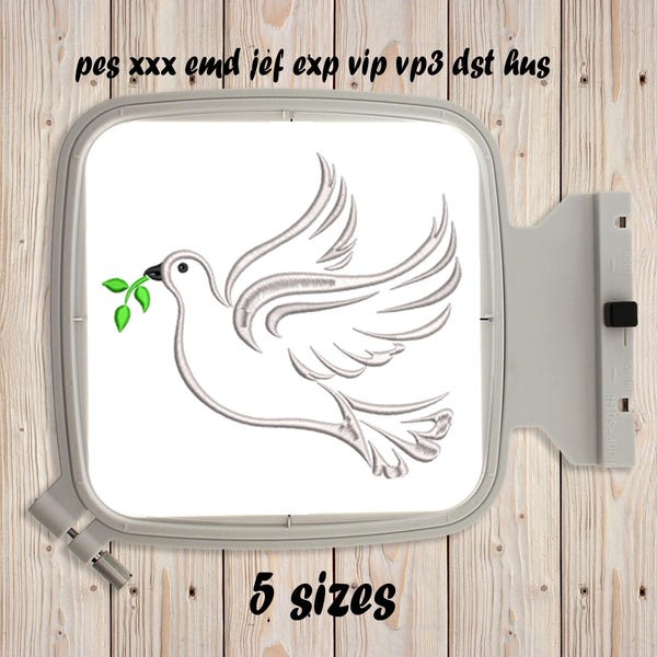 Dove Embroidery Design - Etsy