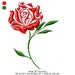 Red Rose Outline Machine Embroidery Design 7 Sizes Instant Download ...