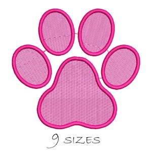 Dog Paw Print Machine Embroidery Design Animals Instant Download Fill ...
