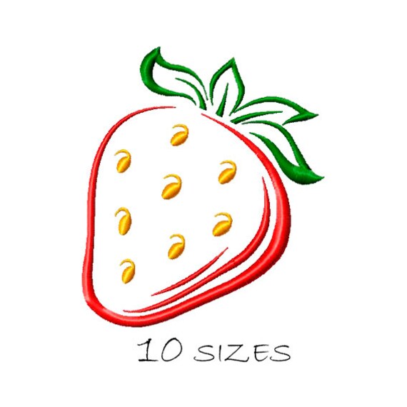 Strawberry Machine Embroidery Design Instant Download Fill - Etsy