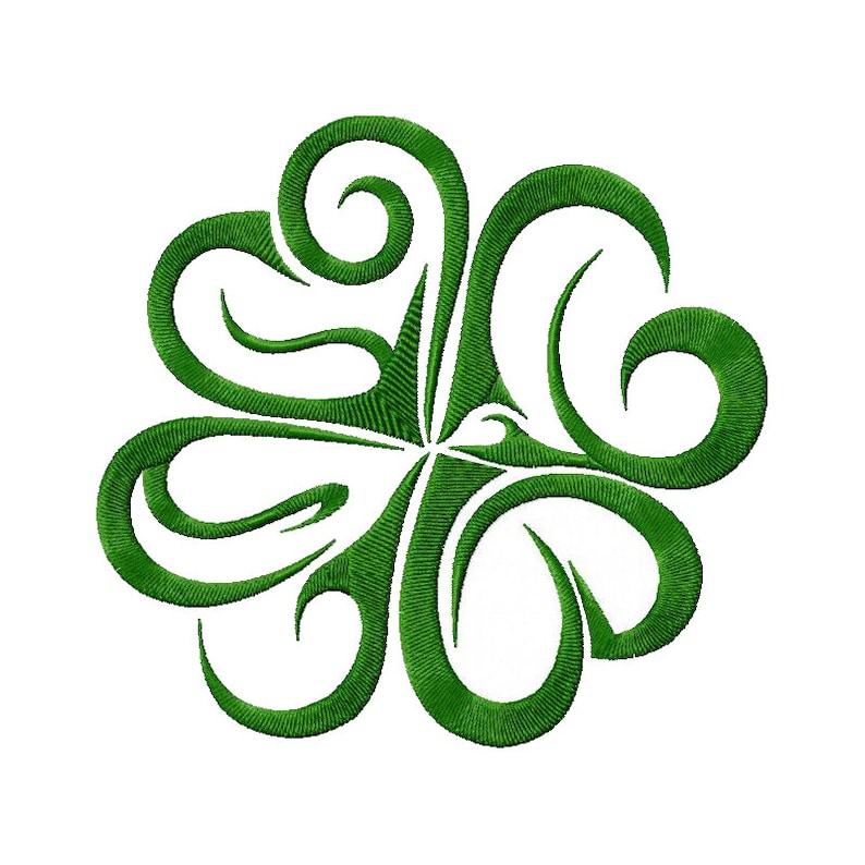 Four Leaf Clover #5, Machine Embroidery Design, Leaf Silhouette ...