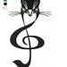 Musical Cat Machine Embroidery Design Treble Clef Silhouette Animals ...